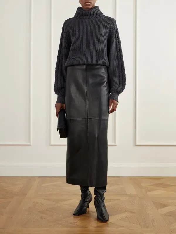 JOSEPH Alodina Ribbed Wool Turtleneck Sweater