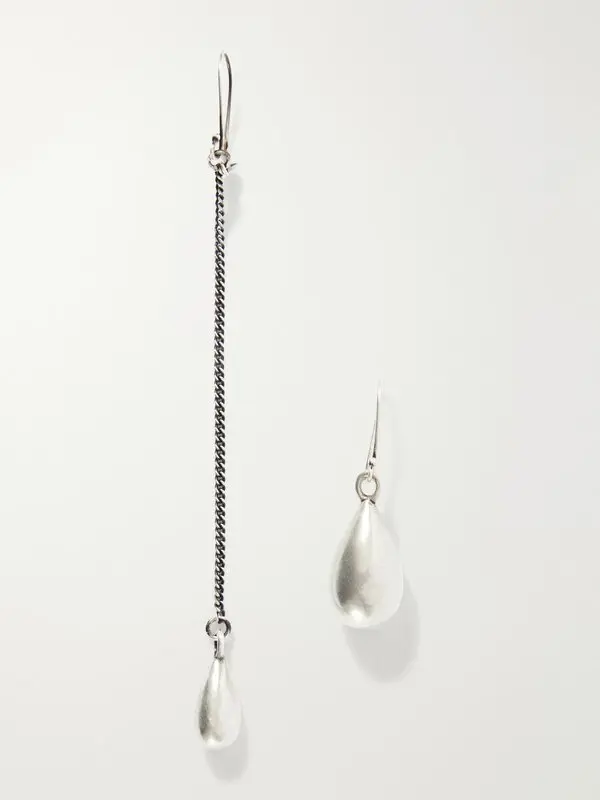 ANN DEMEULEMEESTER Judith Chain-embellished Drop Earrings - Silver