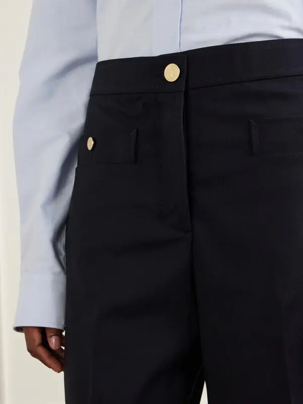 Thom Browne Virgin Wool-twill Straight-leg Cropped Pants