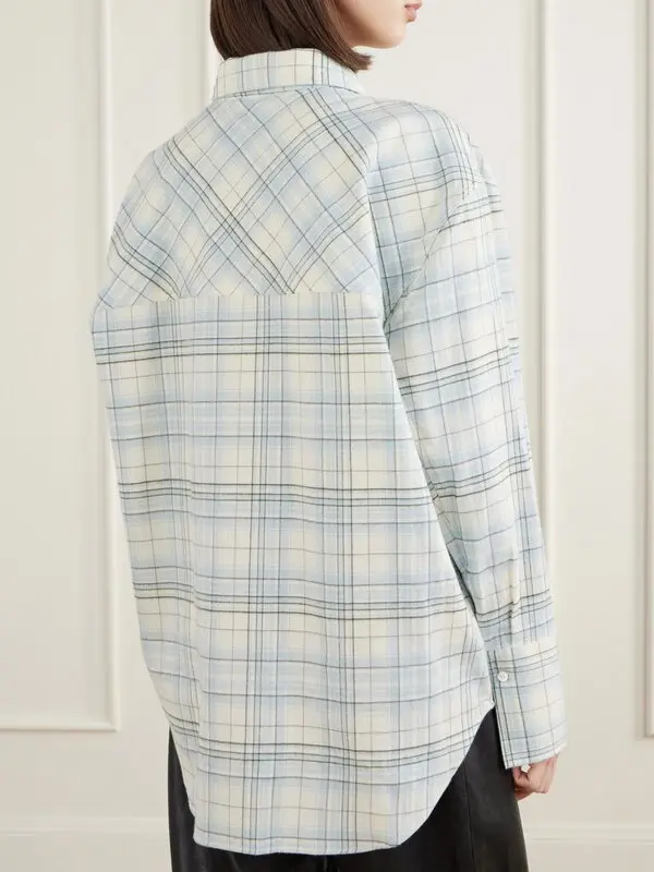 RÓHE Checked Cotton-flannel Shirt