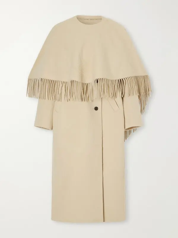 RÓHE Layered Fringed Wool And Alpaca-blend Coat
