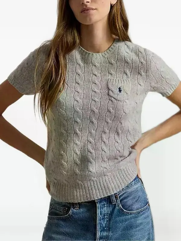 Polo Ralph Lauren Cable-knit Chest-pocket T-shirt