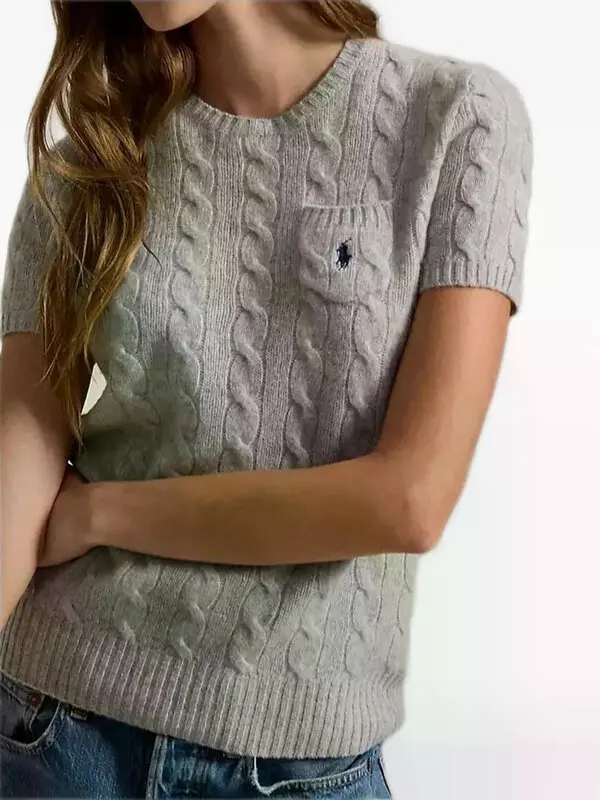 Polo Ralph Lauren Cable-knit Chest-pocket T-shirt