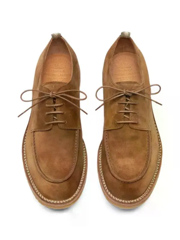 Officine Creative History Suede Apron-toe Derby Shoes