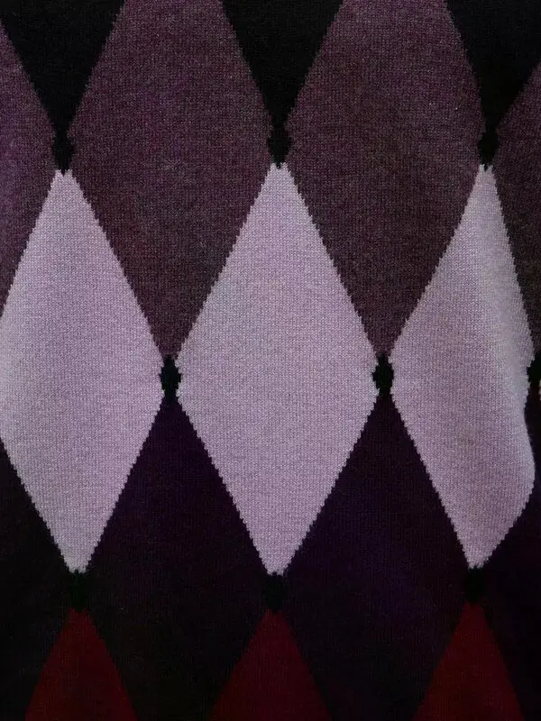 BALLANTYNE Argyle V-neck Sweater