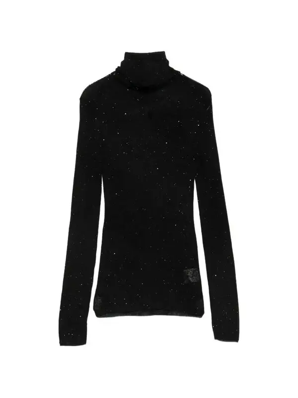 ELEH Sequin-embellished Roll-neck Sweater