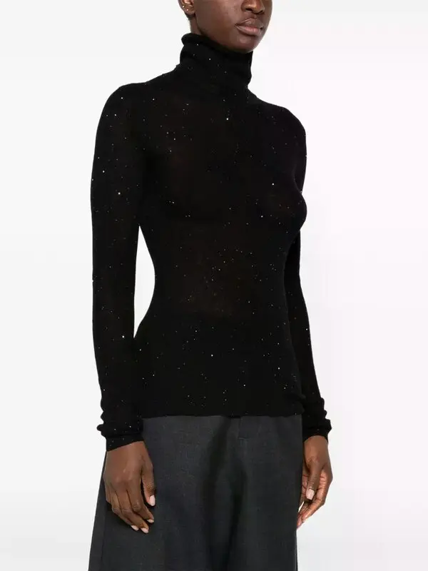 ELEH Sequin-embellished Roll-neck Sweater