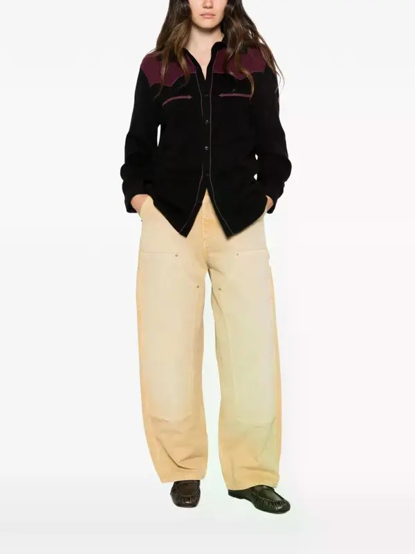 Guest In Residence Western-style Panelled Cardigan
