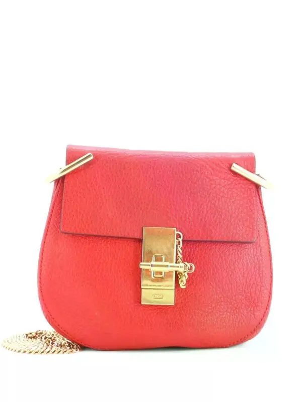 Chloé Drew Leather Mini Crossbody Bag - Red