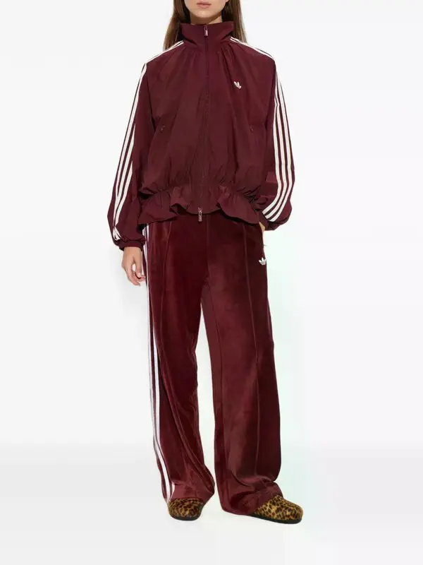Adidas 3-stripes Gathered-detail Oversized Jacket - Red