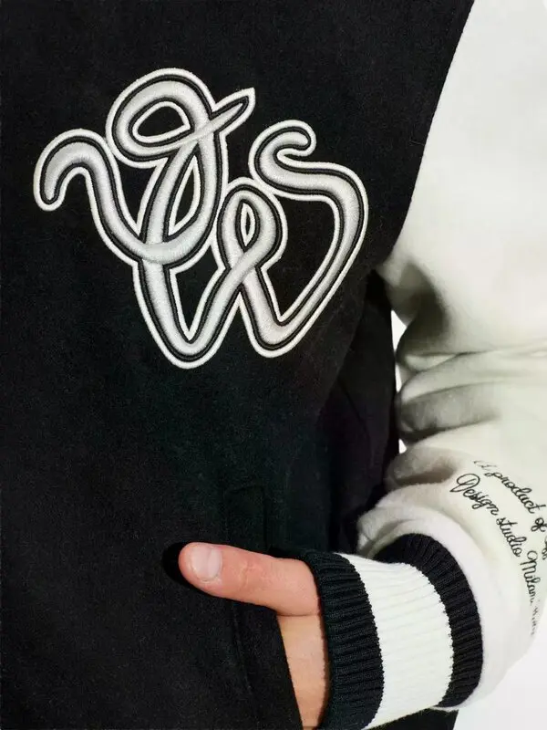 Off-White Logo-patch Panelled Bomber Jacket
