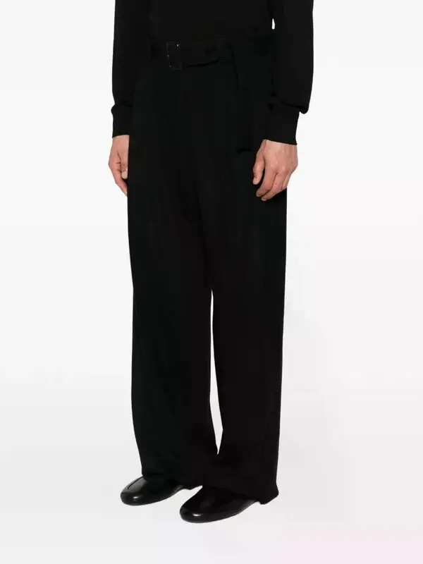 Emporio Armani Belted Pleated Trousers