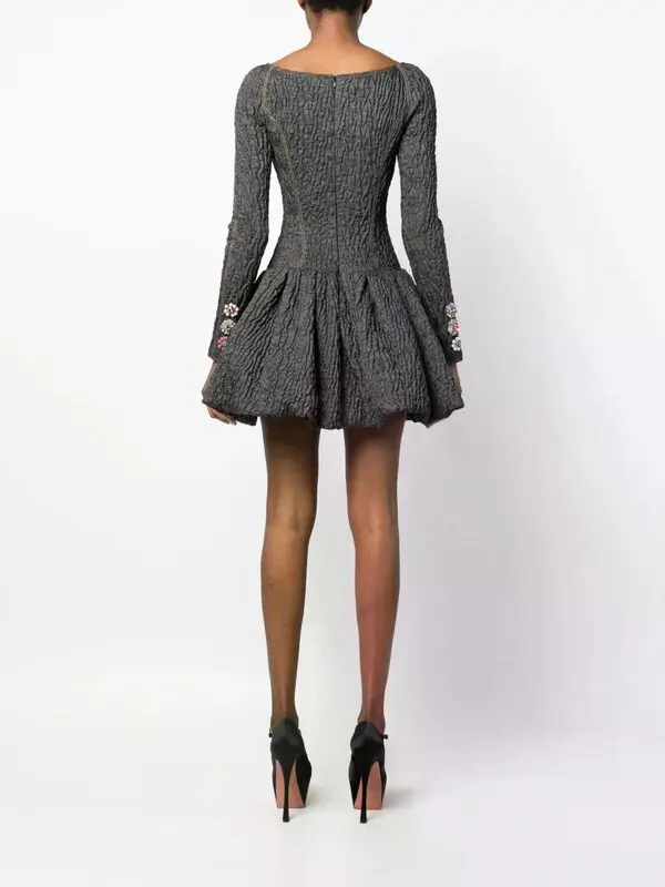 Moschino Crystal-embellished Textured Minidress