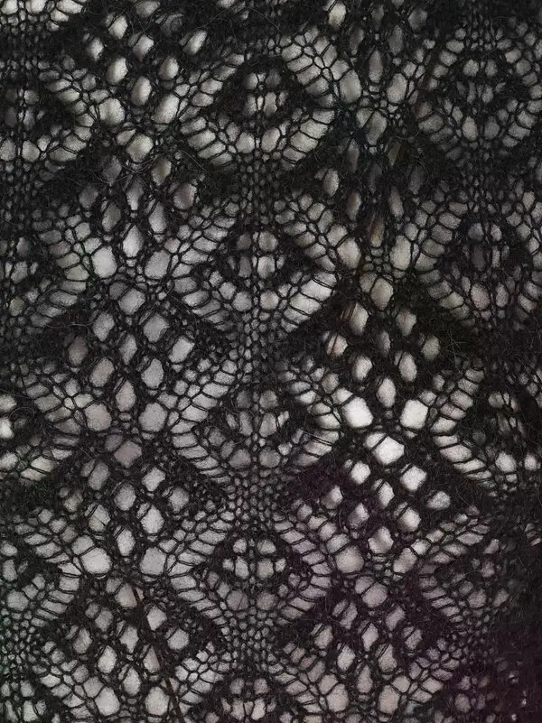 ERMANNO FIRENZE Lace-knit Short-sleeve Blouse