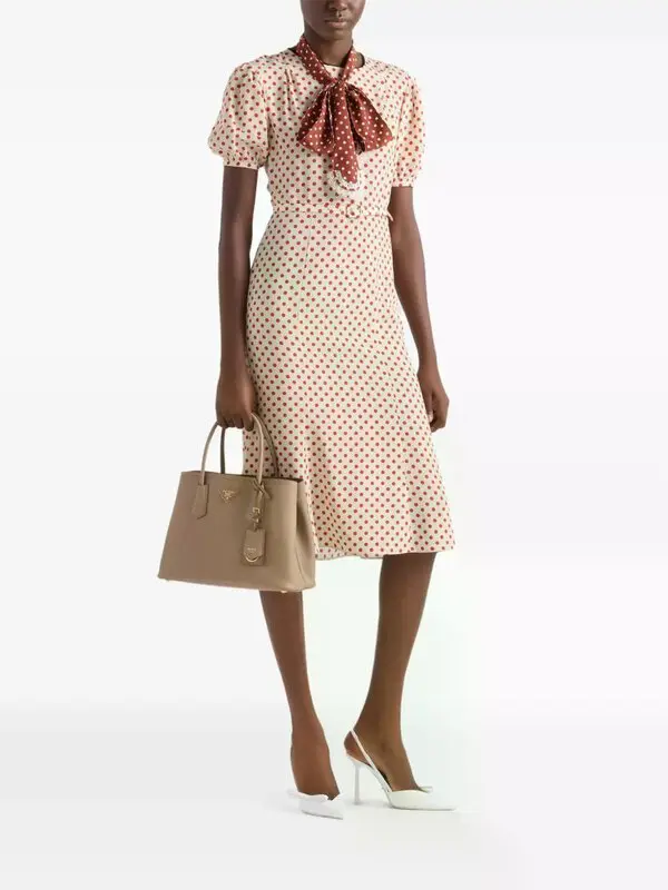 Prada Double Medium Saffiano Leather Bag - Neutrals