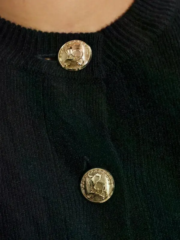 Balmain Shoulder-pad Button-up Wool Cardigan