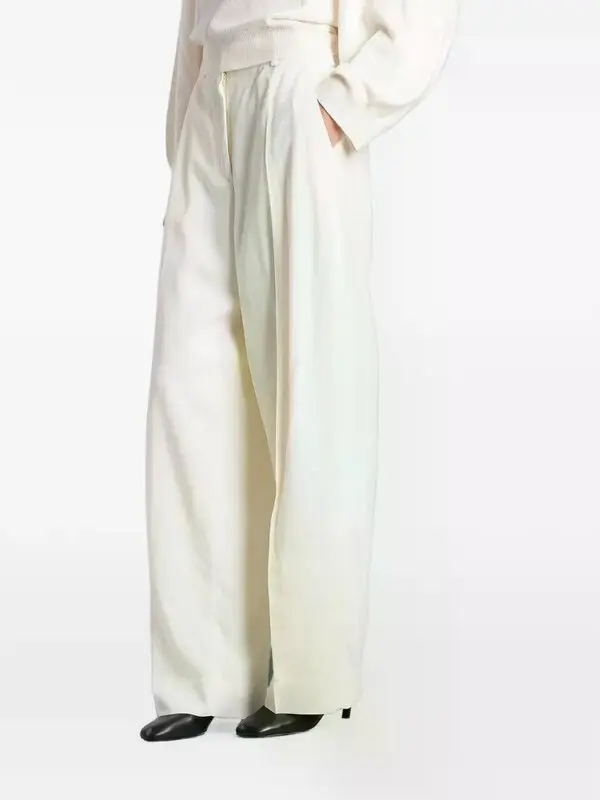 TOTEME High-waist Trousers Ecru