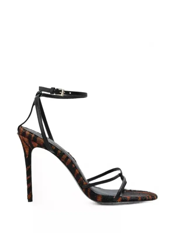 BLACK SUEDE STUDIO Miley Tiger-print Leather Sandals