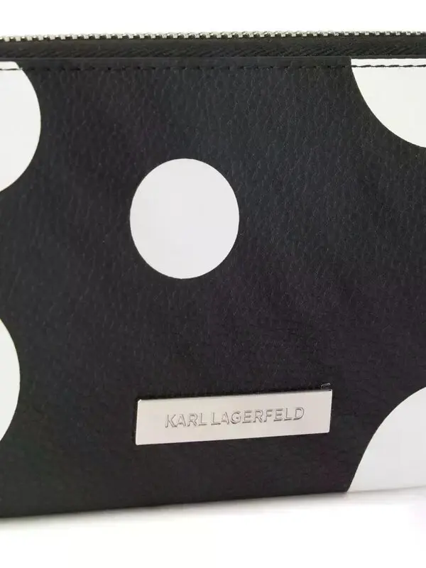 Karl Lagerfeld Ikon Pebble-grain Continental Wallet