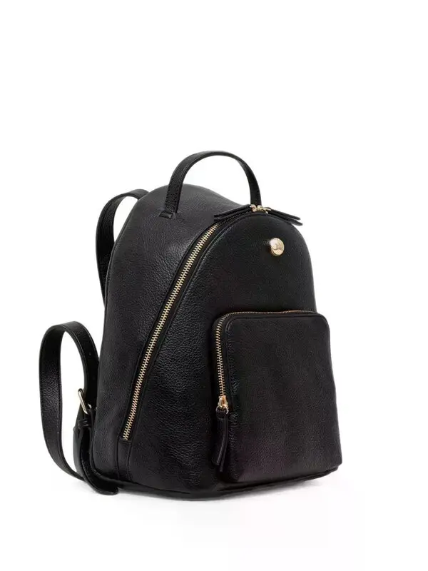 TWINSET Grained-effect Logo-stud Backpack - Black