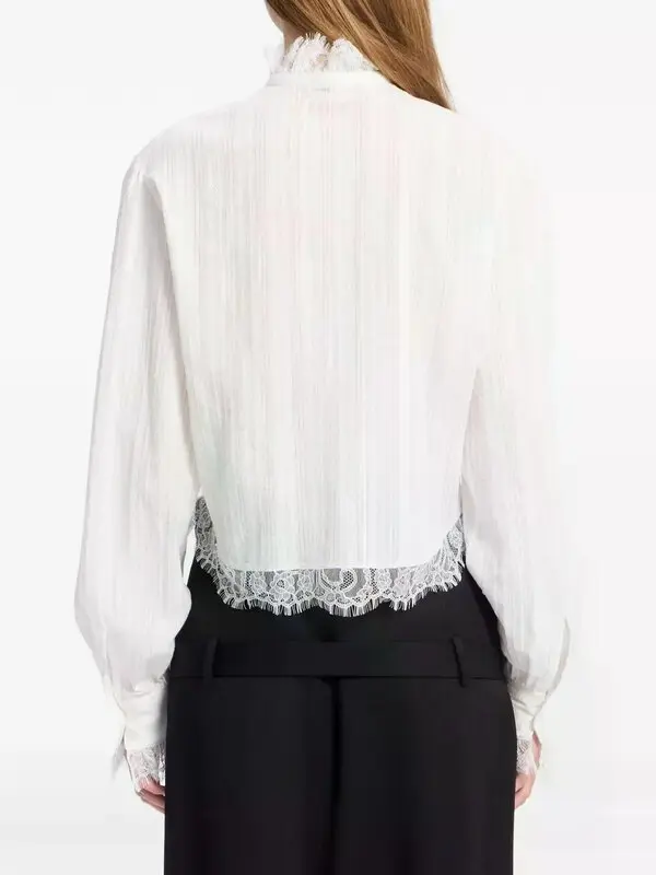 ANN DEMEULEMEESTER Lace-trim Ruffled Blouse
