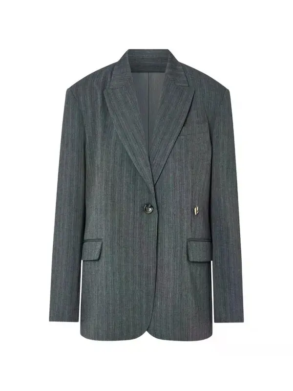 Liu Jo Blazer With Jewel Button - Grey