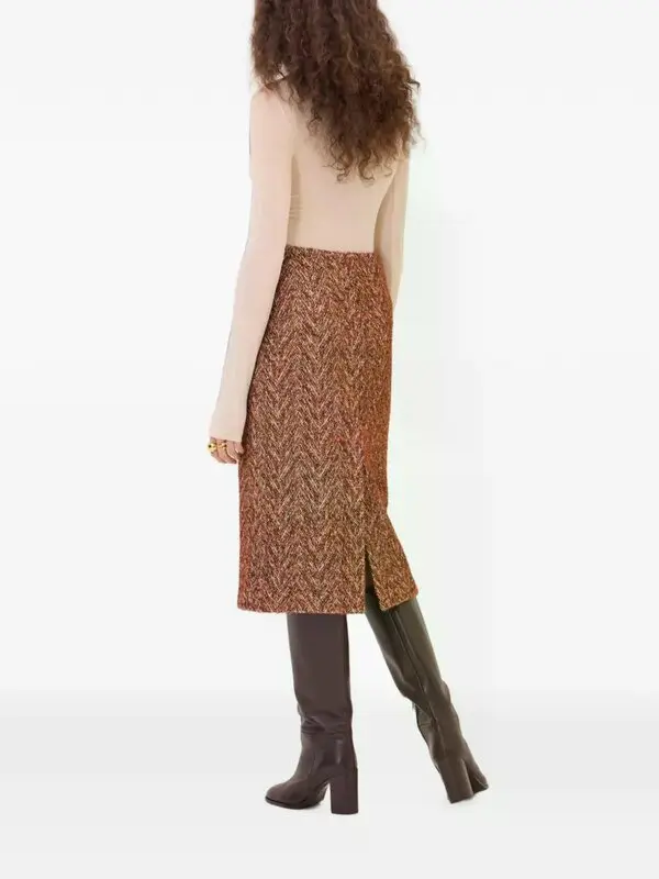 OTTOD'AME Retro Midi Skirt