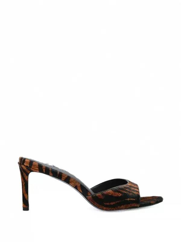 BLACK SUEDE STUDIO Freddie Tiger-print Leather Sandals