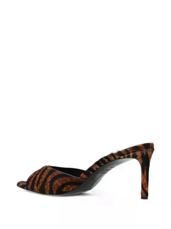 BLACK SUEDE STUDIO Freddie Tiger-print Leather Sandals
