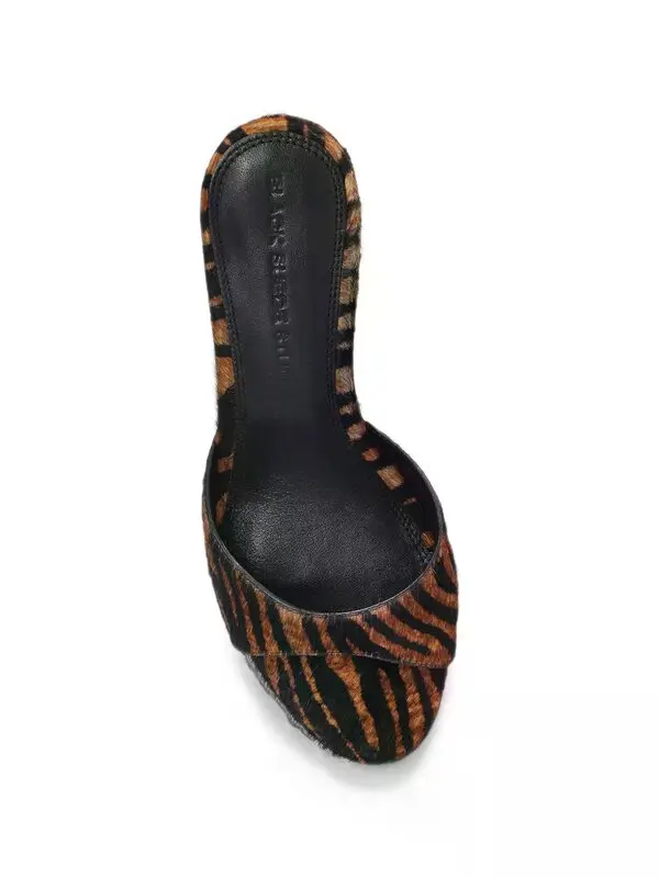 BLACK SUEDE STUDIO Freddie Tiger-print Leather Sandals