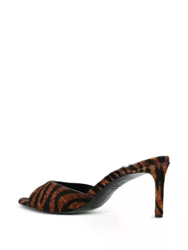 BLACK SUEDE STUDIO Freddie Tiger-print Leather Sandals
