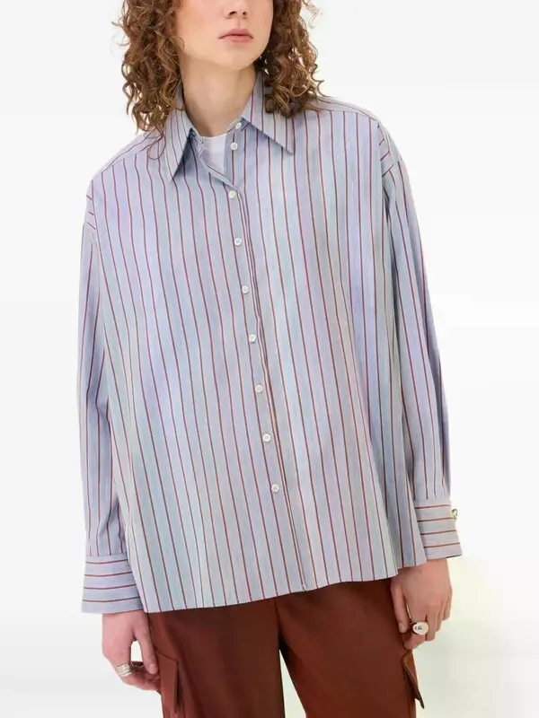 OTTOD'AME Striped Crystal-embellished Shirt