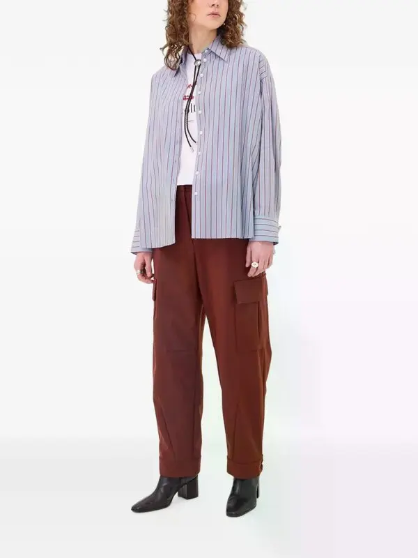 OTTOD'AME Striped Crystal-embellished Shirt