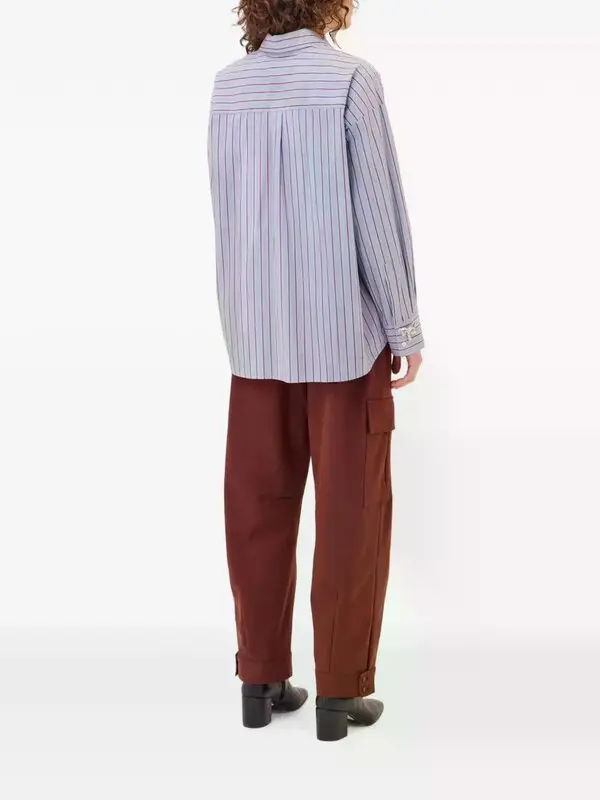 OTTOD'AME Striped Crystal-embellished Shirt