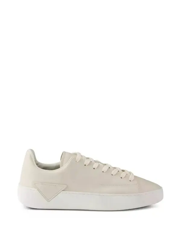 Prada Court Leather Sneakers - Neutrals