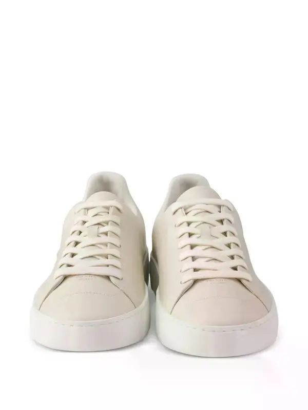 Prada Court Leather Sneakers - Neutrals