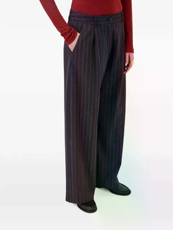 OTTOD'AME Pinstripe Pleated Trousers