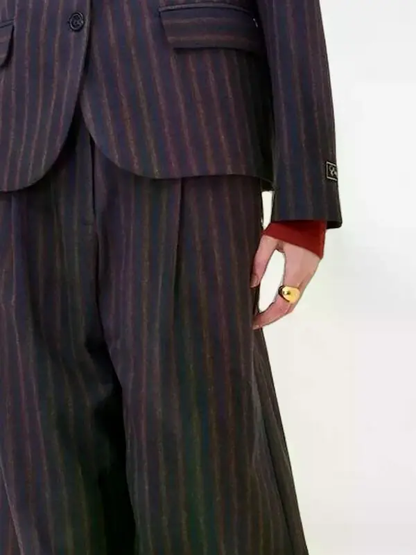 OTTOD'AME Pinstripe Pleated Trousers