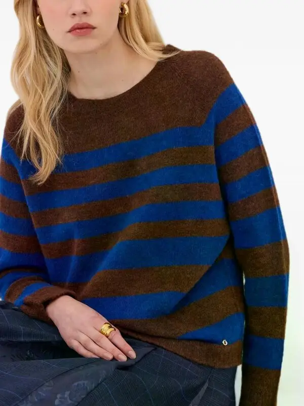 OTTOD'AME Striped Raglan-sleeve Knit