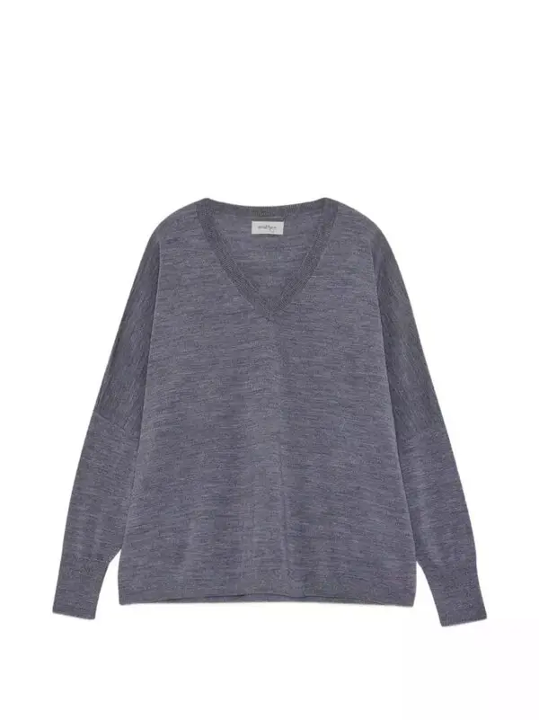 OTTOD'AME V-neck Drop-shoulder Knit - Grey