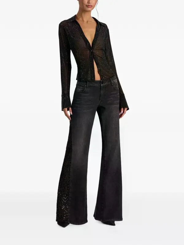 Alice + Olivia Freya Rhinestone-embellished Top
