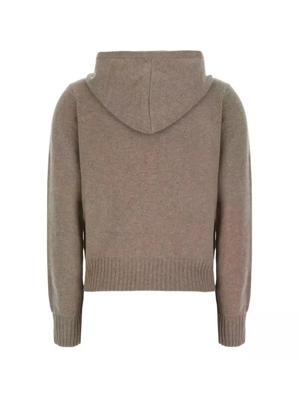 Max Mara Primo Zip-up Knitted Hoodie - Neutrals