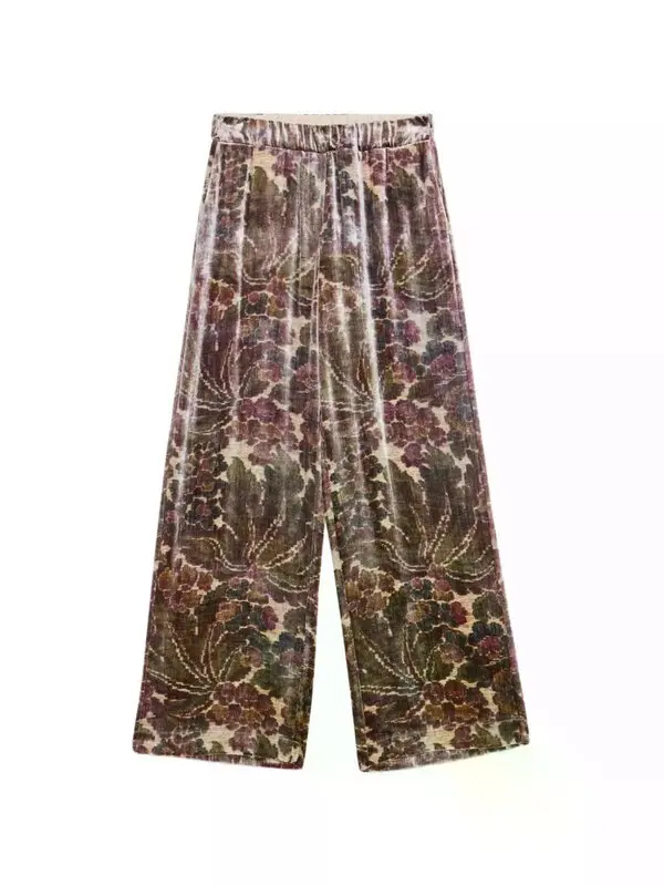 OTTOD'AME Floral-print Straight Trousers