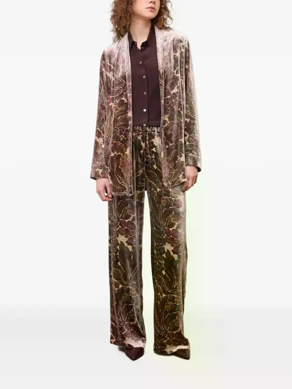 OTTOD'AME Floral-print Straight Trousers