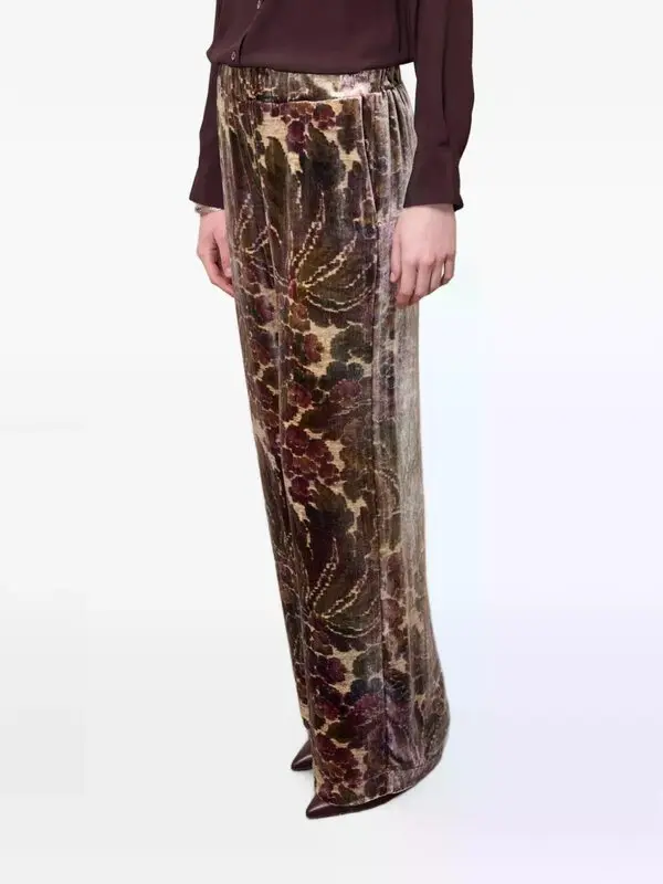 OTTOD'AME Floral-print Straight Trousers