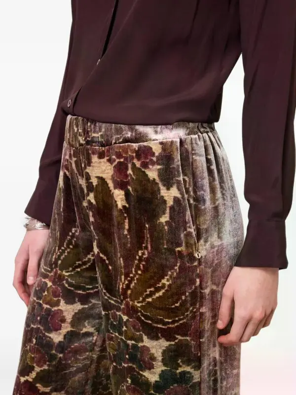 OTTOD'AME Floral-print Straight Trousers