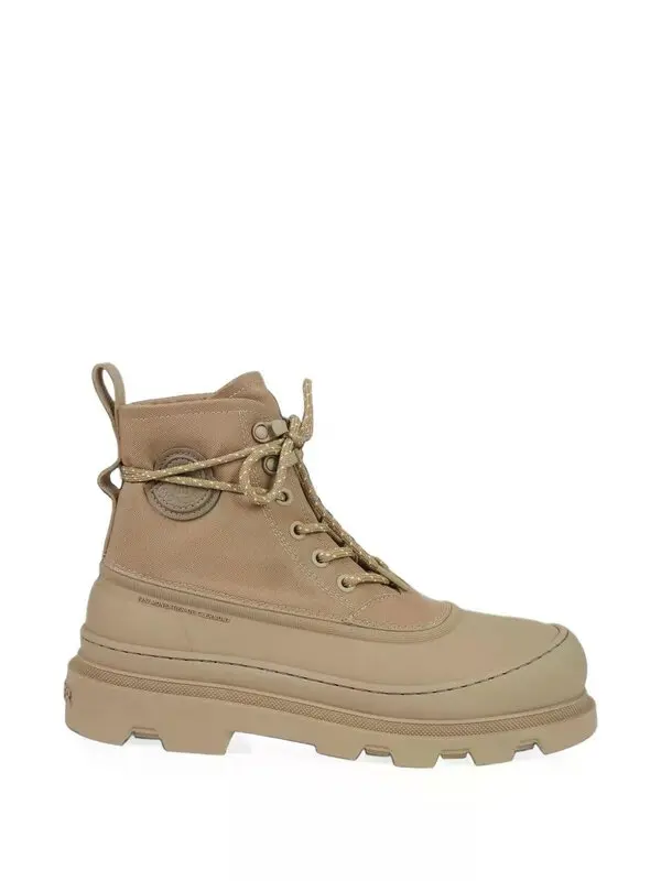 Moncler Vera Sheal Logo-patch Lace-up Boots