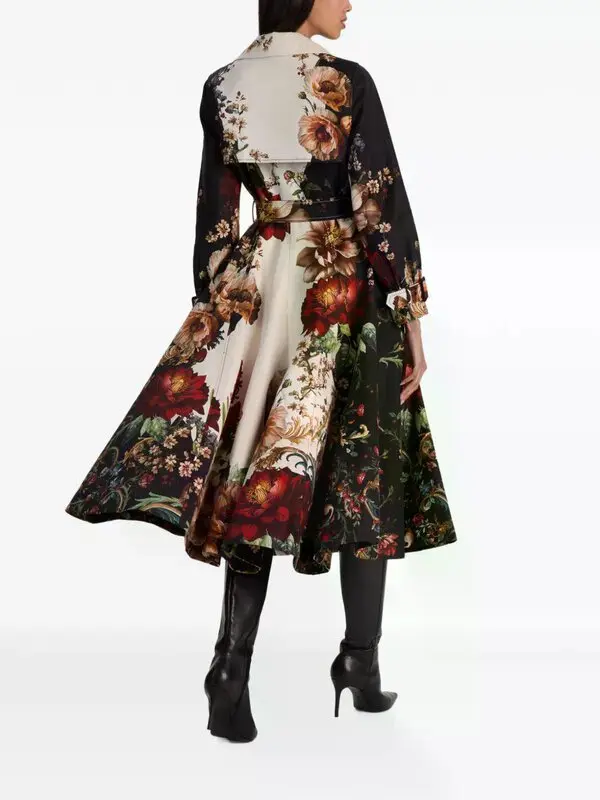 Alice + Olivia Ellie Floral-print Trench Coat