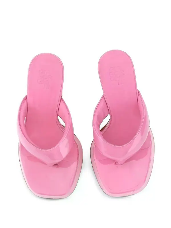 GIABORGHINI Patent-finish Platform Sandals