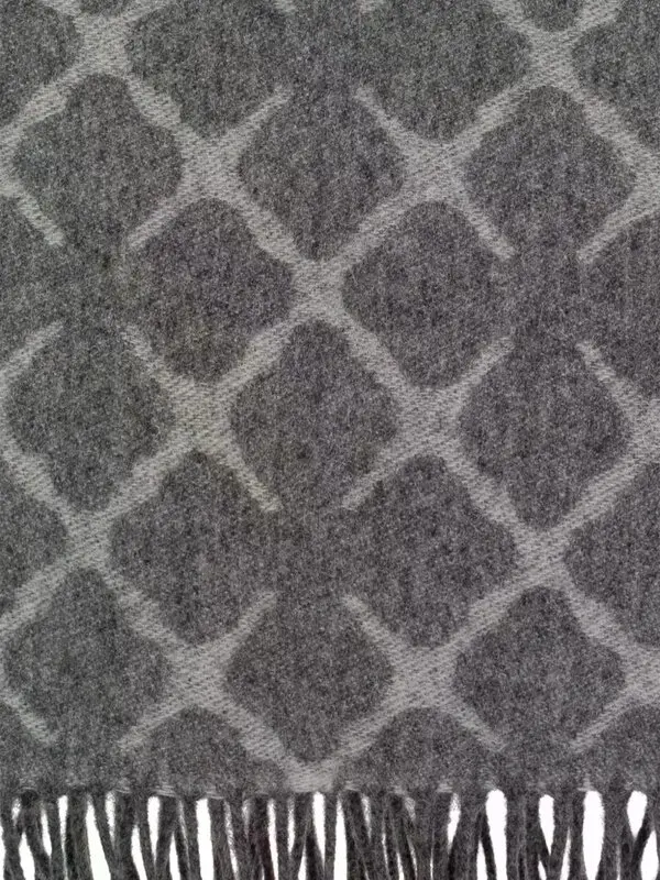 BY MALENE BIRGER Ortega Monogram-pattern Scarf - Grey